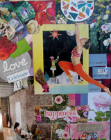 Setting intentions with a new moon collage